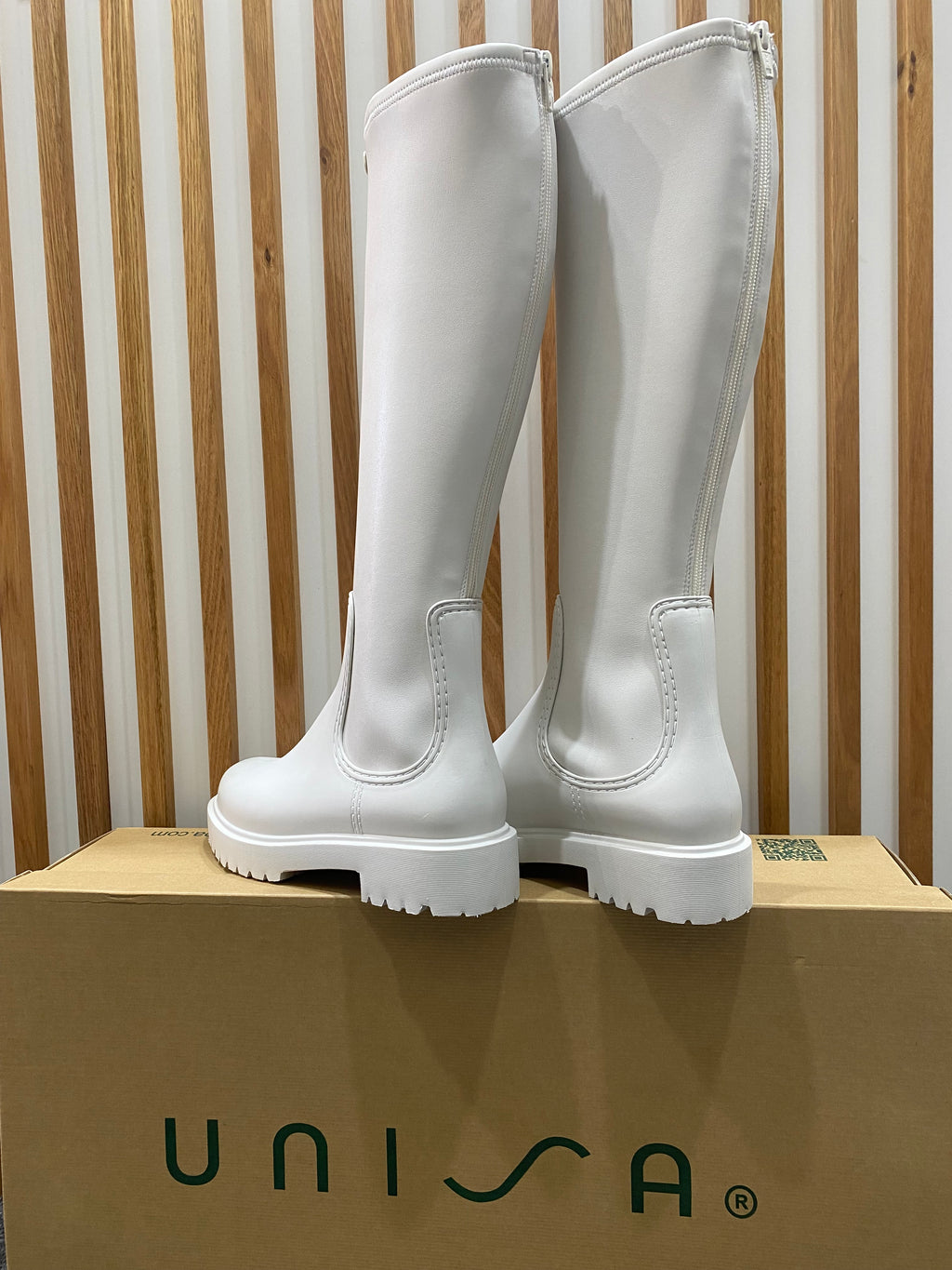Unisa Boot Long Fair Off White – Coco Shoes Tasmania