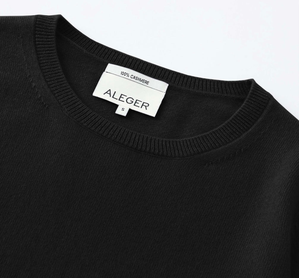 Aleger Jumper Cashmere Black Crew Neck N.13 – Coco Shoes Tasmania